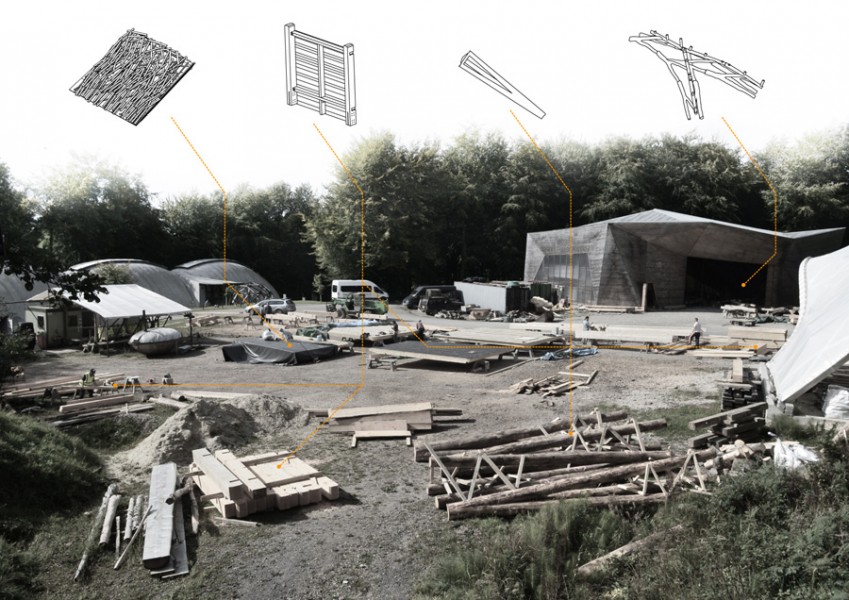 Robotically Fabricated Wood Chip Barn | AA School of Architecture